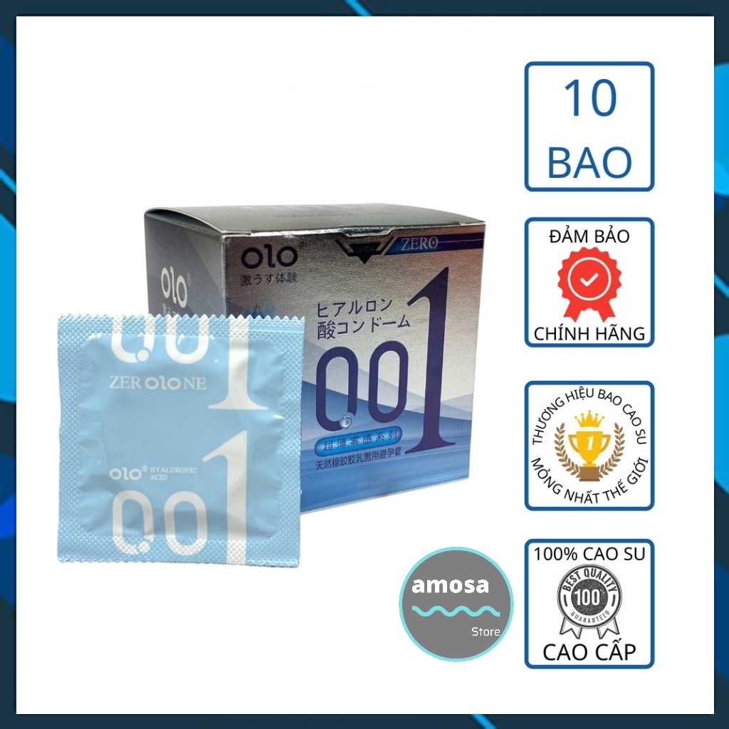 Bao cao su OLO phiên bản đặc biệt cổ điển siêu mỏng kéo dài thời gian 10 bcs AMOSA | Shopee Việt Nam