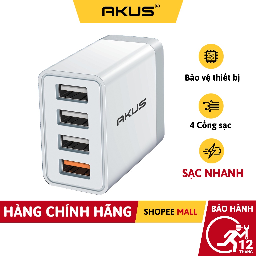 Củ sạc nhanh 4 cổng AKUS-S120 - Hàng Chính Hãng | Shopee Việt Nam