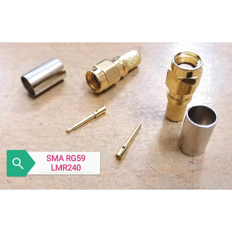 Đầu jack SMA plug male đực nối cáp đồng trục RG59 LMR240 | Shopee Việt Nam
