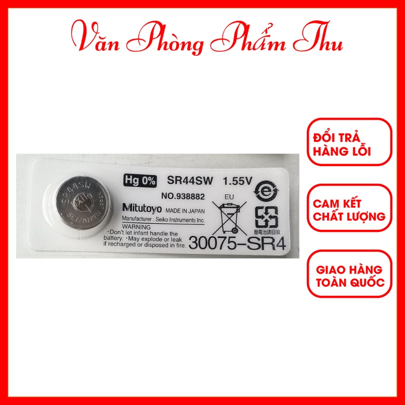 Pin SR44SW 1.55V MITUTOYO chính hãng Dùng Cho Thước Cặp, Đồng Hồ Máy ...