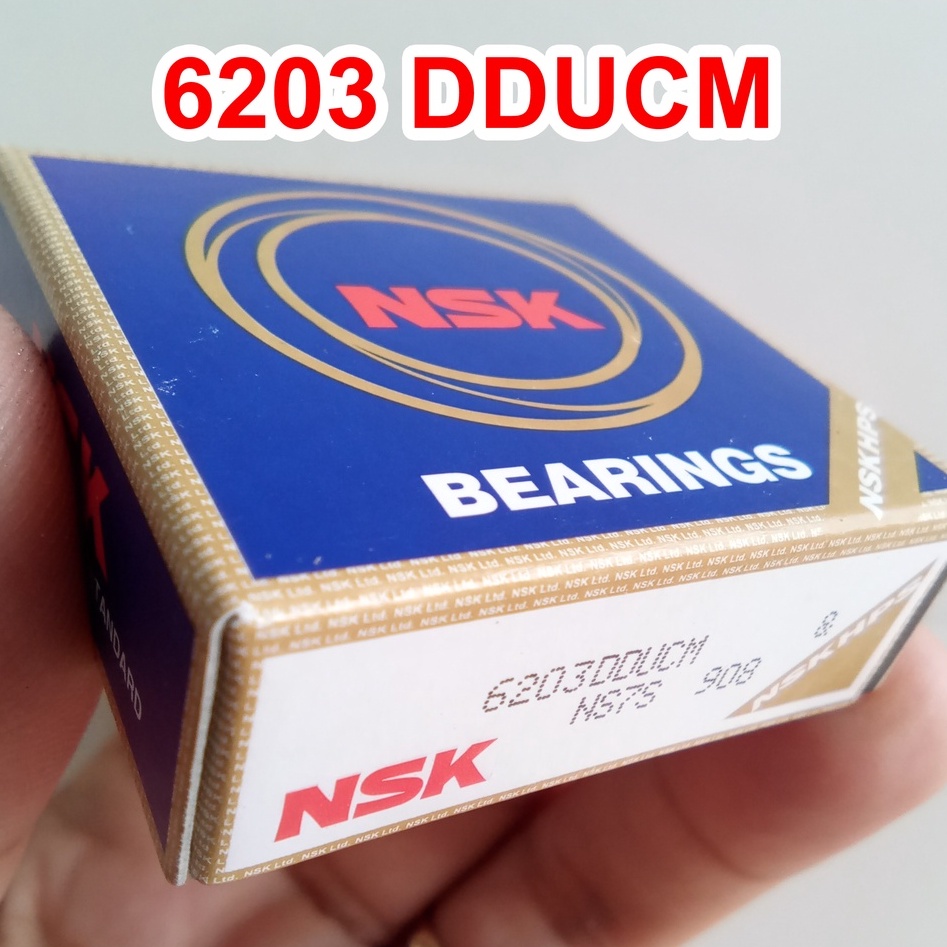 Vòng bi bạc đạn cầu NSK 6203 DDUCM - 17mm x 40mm x 12mm nắp nhựa màu ...