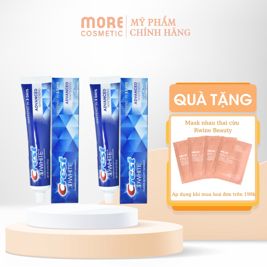 Kem đánh răng Crest 3D White Advanced Triple Whitening làm trắng răng ...