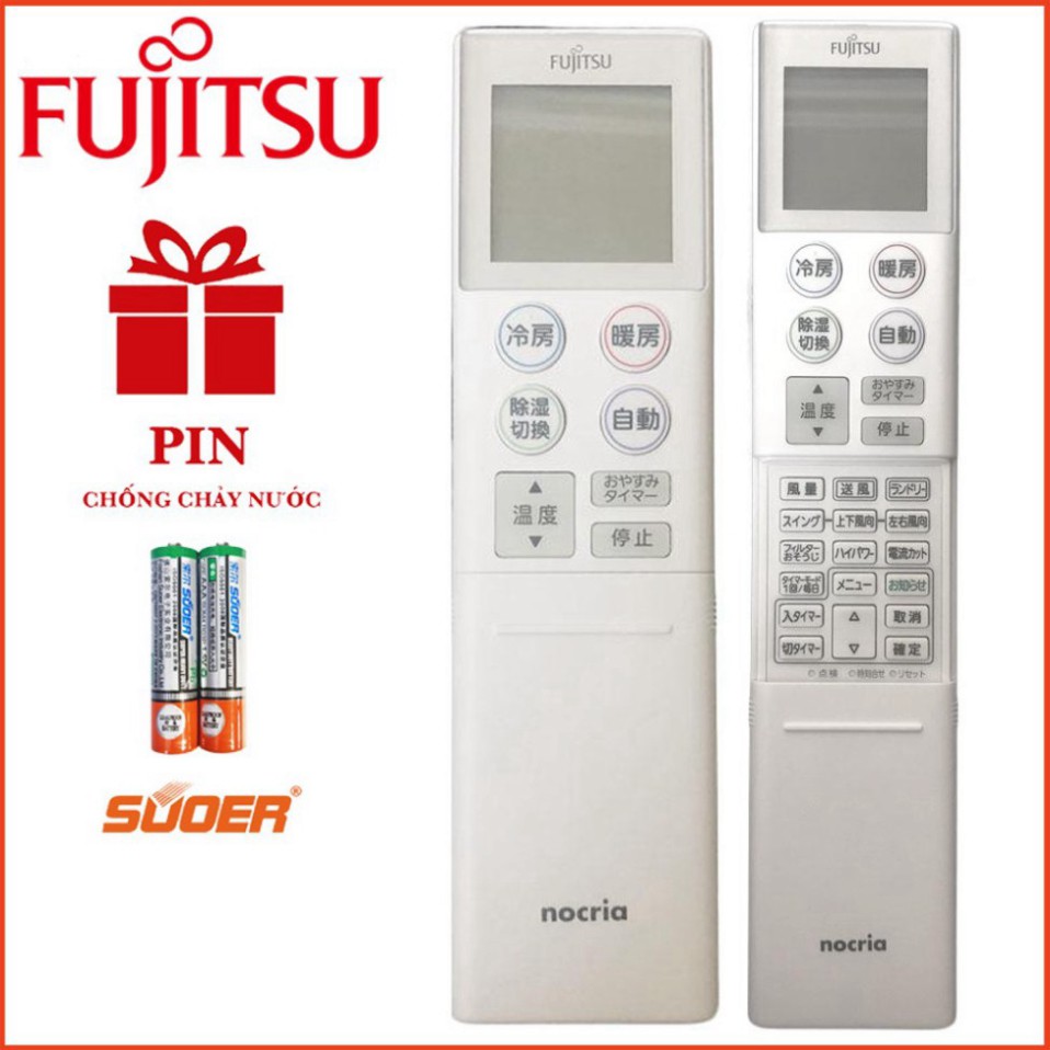 KĐH @ Remote Điều khiển điều hoà Fujitsu Nocria Chữ Nhật - Hàng Chính ...