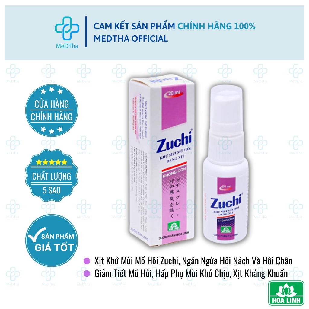 Zuchi Xịt Nách - Xịt khử mùi cơ thể, dưỡng trắng da, giảm tiết mồ hôi ...