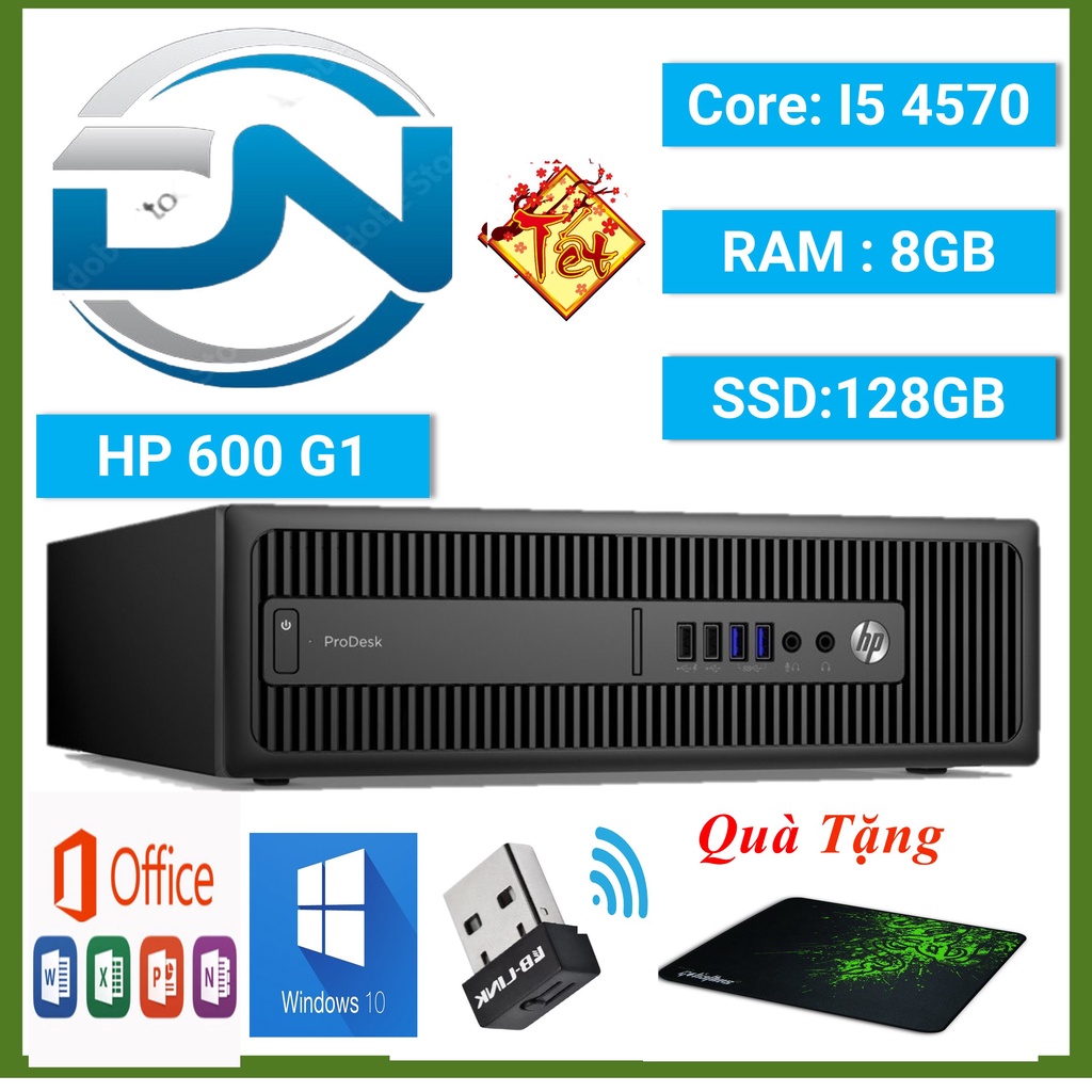 THÙNG CPU ĐỒNG BỘ ĐỂ BÀN HP 600G1-400G1 (Core I5 4570-Ram8GB-SSD 128GB ...