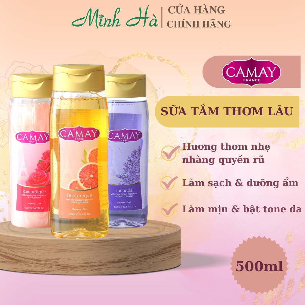 Sữa tắm Camay Paris Shower Gel 500ml giúp làm sạch và dưỡng ẩm da ...
