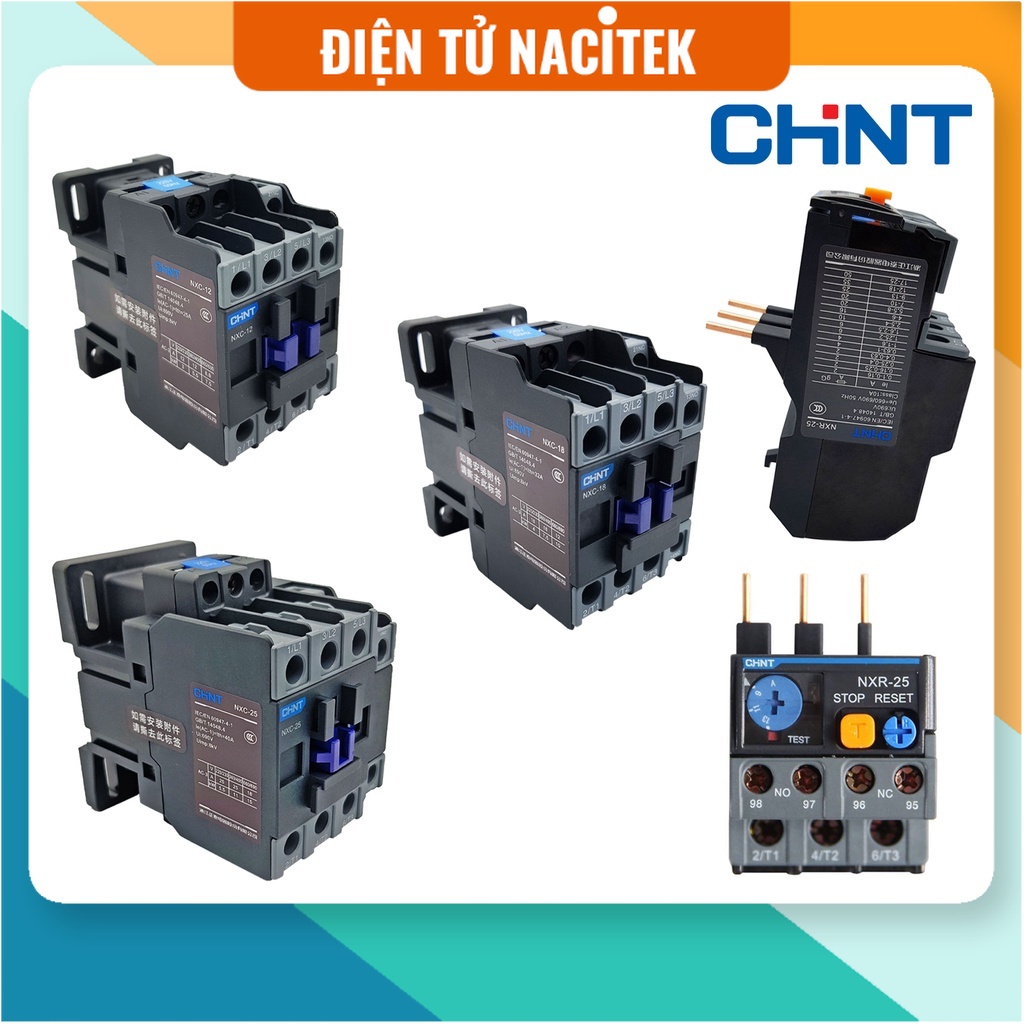Contactor 3 pha CHINT NXC 12 | 18 | 25, Relay nhiệt CHINT NXR 25 | Shopee Việt Nam