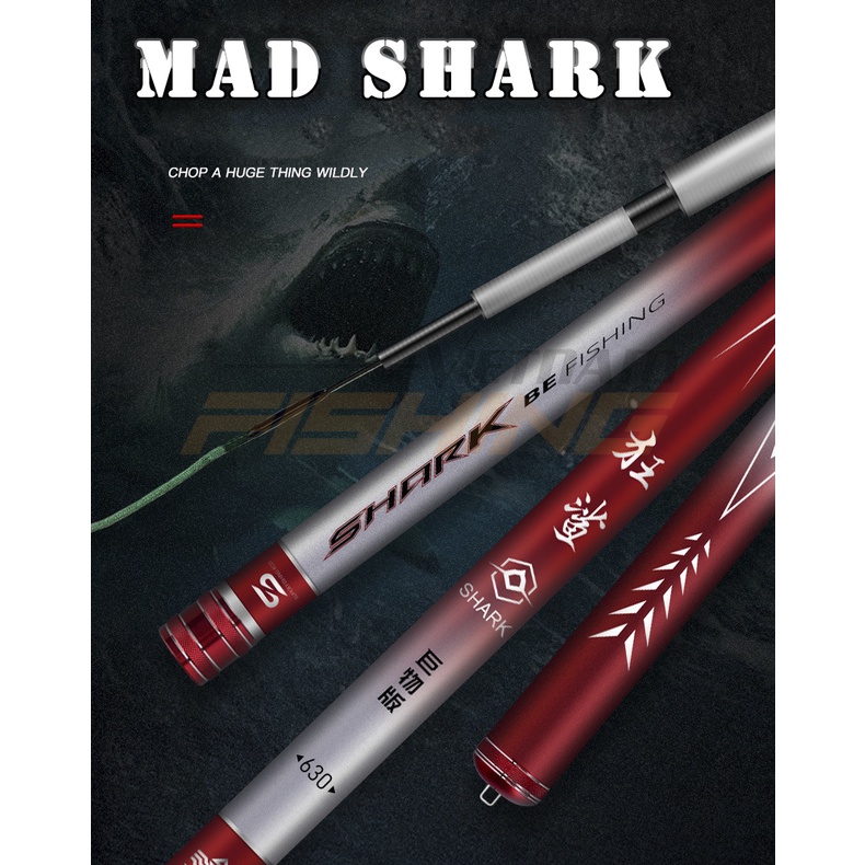 Cần câu tay Handing Shark (3m6 , 4m5 , 5m4, 6m3 , 7m2 , 8m1 , 9m , 10m ...