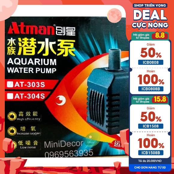 Bơm ATMAN AT-301S | 302S | 303S | 304S | 305S | 306S - Dòng bơm thế hệ ...