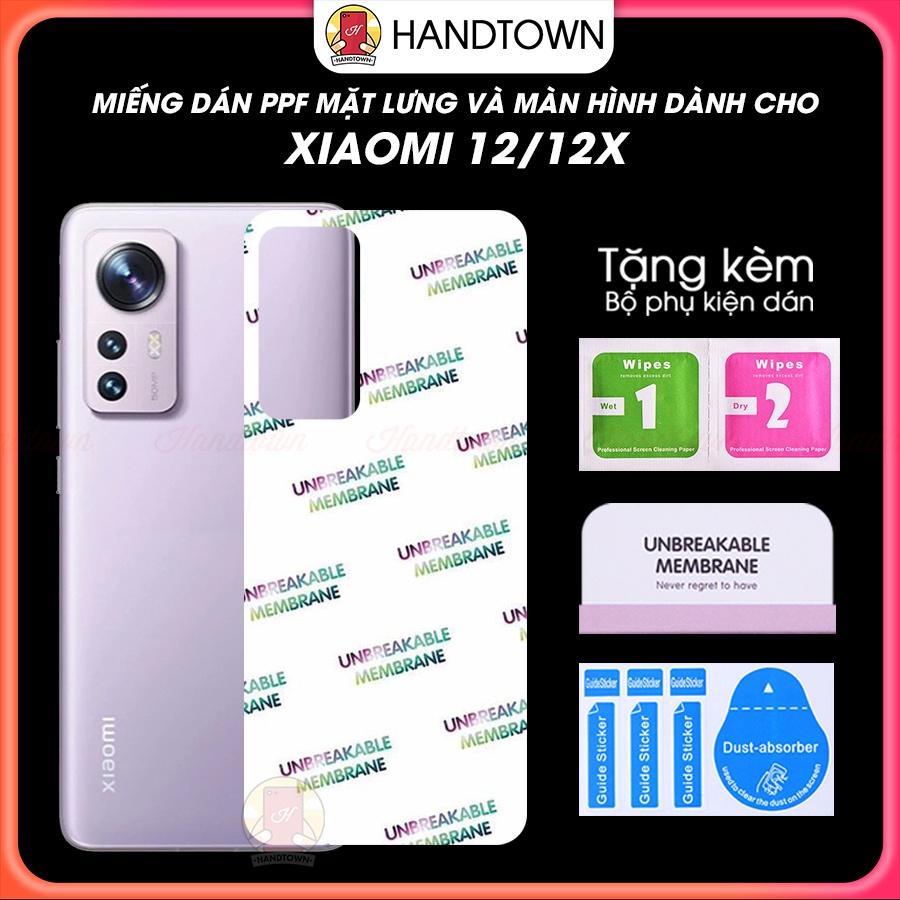 Miếng dán PPF Xiaomi 12 12X 12 Pro Bảo Vệ Máy Chống Xước Chống Nước ...