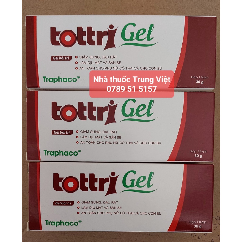 Tottri Gel Traphaco- Gel bôi trĩ Dành cho người bị trĩ nội, ngoại Tube ...