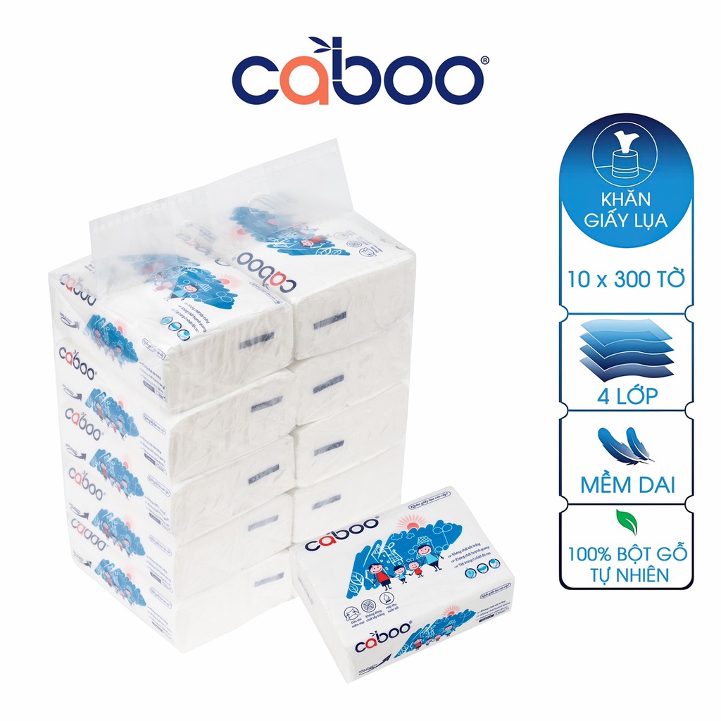 Caboo 10 gói giấy rút siêu dai mêm mịn | Shopee Việt Nam