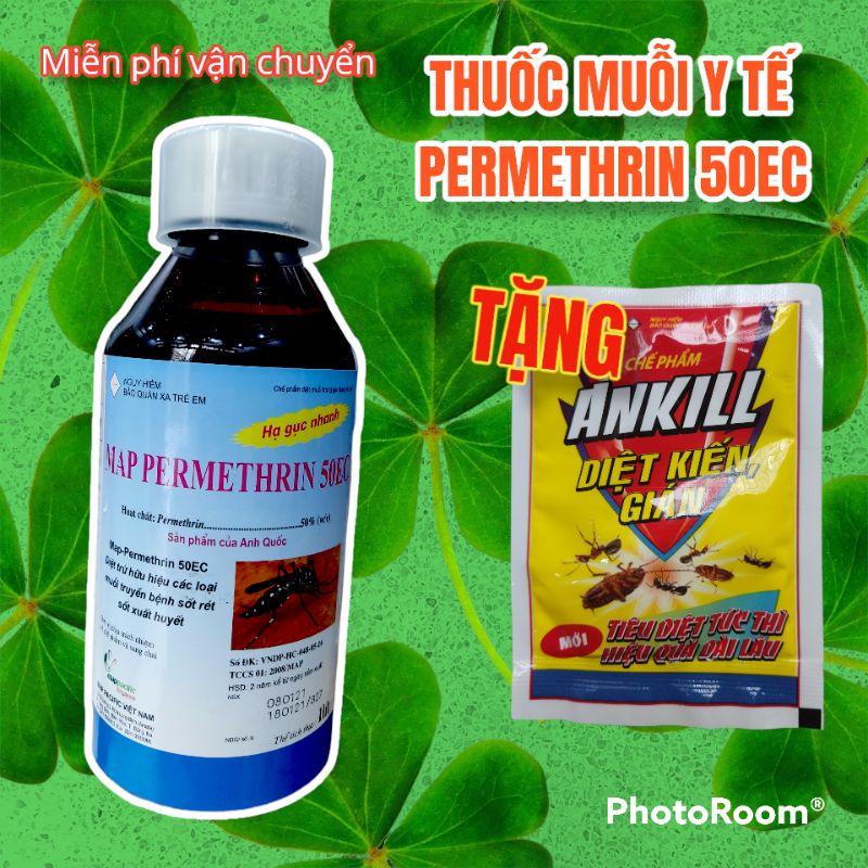 THUỐC DIỆT Y TẾ MUỖI PERMETHRIN 50EC [Chai 1000ML] MAP PACIFIC 1 lit ...