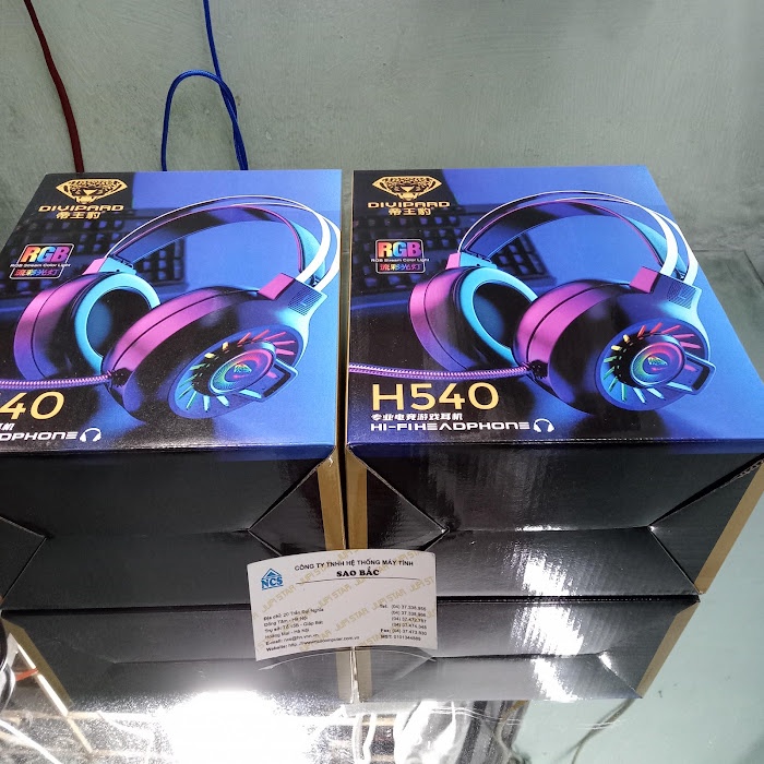 TAI NGHE Divipard H540 7.1 CỔNG USB LED RGB mầu hồng | Shopee Việt Nam