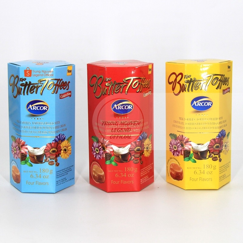 kẹo Arcor Butter toffees. hộp giấy 180g | Shopee Việt Nam