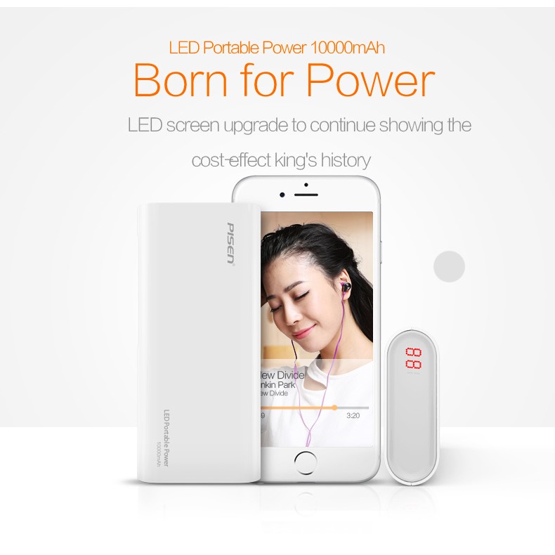 Sạc dự phòng PISEN Led Portable Power 10000mAh | Shopee Việt Nam