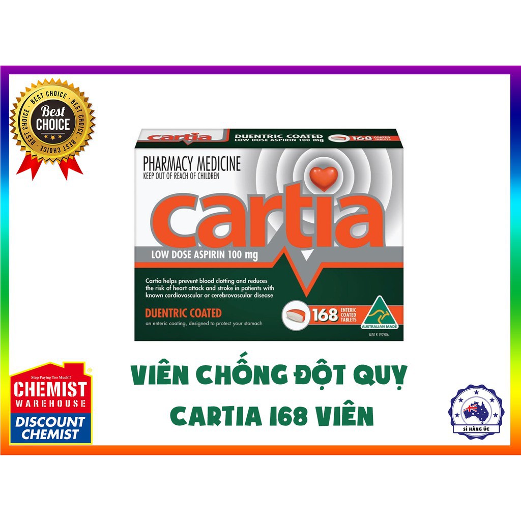 Viên chống đột quỵ Cartia 168 viên | Shopee Việt Nam