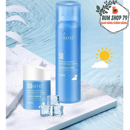 Chai xịt chống nắng body HEYXI nâng tone dưỡng ẩm 180ml, Kem chống nắng ...