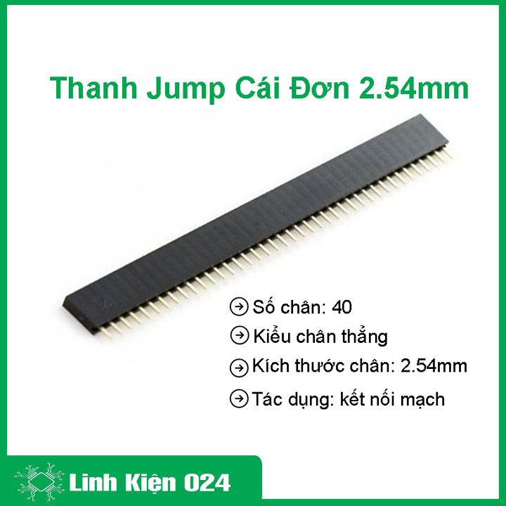 Thanh jump cái đơn 1x40P 2.54mm (đen) | Shopee Việt Nam
