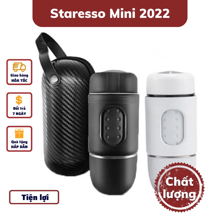 [BẢN MỚI 2022] Máy pha cafe cầm tay cao cấp STARESSO MINI chính hãng pha cafe espresso tại nhà ...