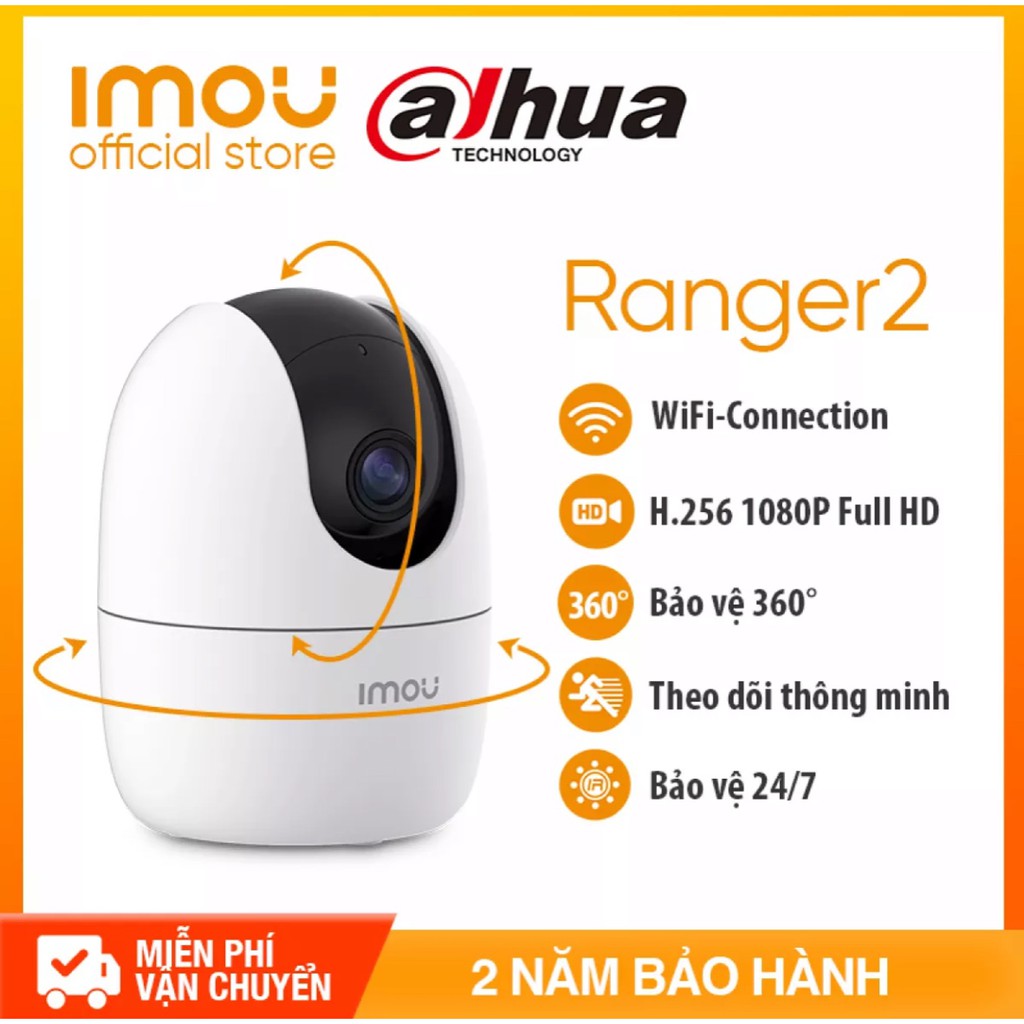 Camera IP WIFI IMOU RANGER2 A22EP, FULL HD 1080P - Chuẩn nén H.265 - Hỗ ...