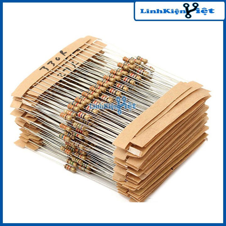 Gói 48 Loại Trở 5 Vạch 1/4W 1% Từ 1R-1M Mỗi loại 10 Con | Shopee Việt Nam