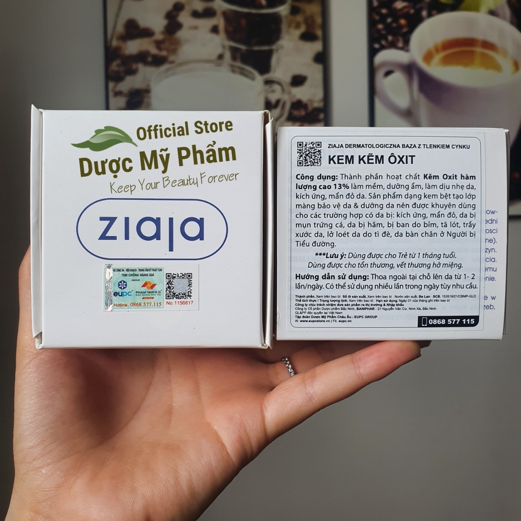 Kem kẽm oxit Ziaja 13% - Ziaja Dermatological Base with Zinc Oxide 80g ...