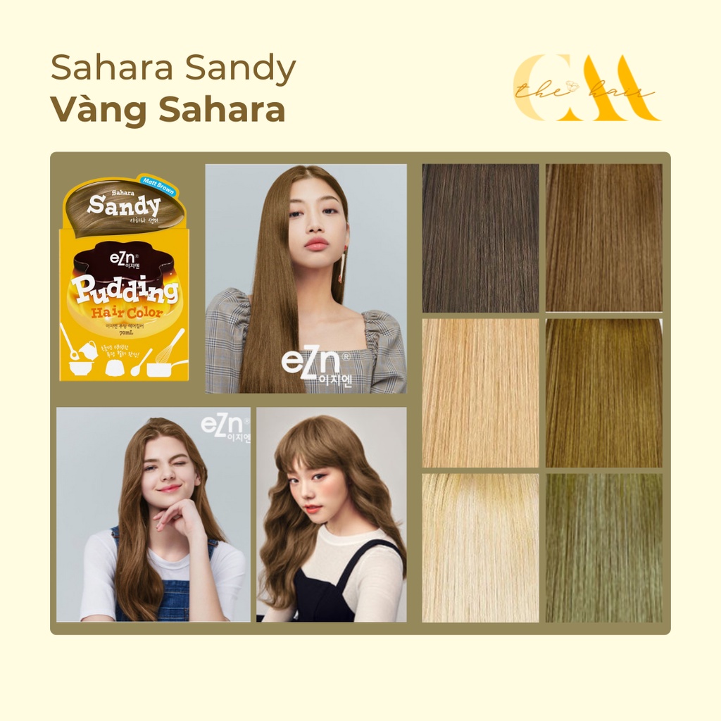 (ORDER) Thuốc nhuộm tóc Hàn Quốc EZN Shaking Puding Sahara Sandy Vàng Sahara 70ml | Shopee Việt Nam
