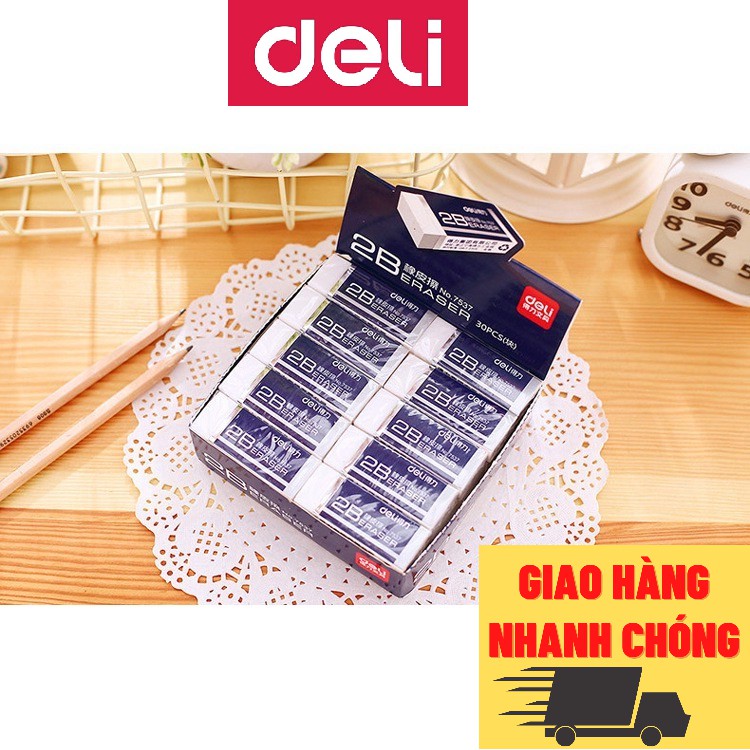 Gôm tẩy 2B Deli cỡ to - 54×19×11mm - Trắng - 1 chiếc | Shopee Việt Nam