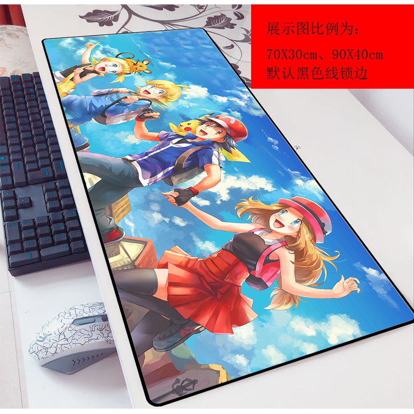 Pikachu Pokémon Mouse Pad 80x30 Pokemon Gaming Slip Pad Bàn Máy tính ...