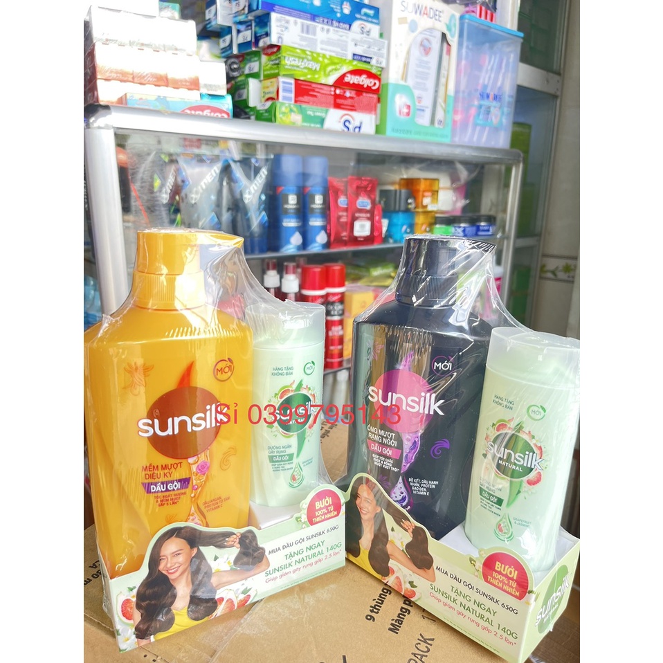 Gội SUNSILK 650g Tặng Chai dầu gội 140g/ Khăn tắm cao cấp | Shopee Việt Nam