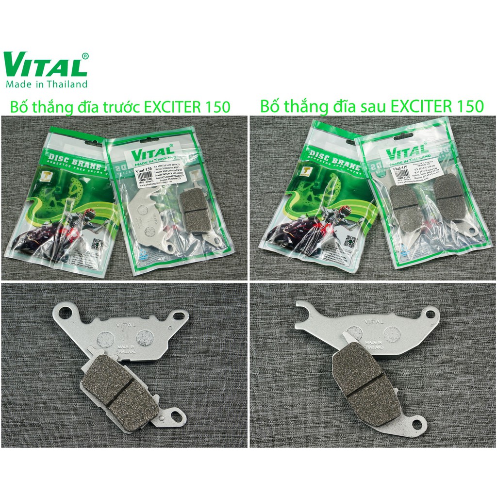 Bố thắng đĩa Exciter 150,/Exciter 155,/Ex150/Ex155 >> hiệu VITAL - má ...