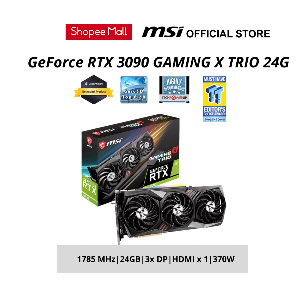 Card màn hình MSI RTX 3090 GAMING X TRIO 24G (24GB GDDR6X, 384-bit ...