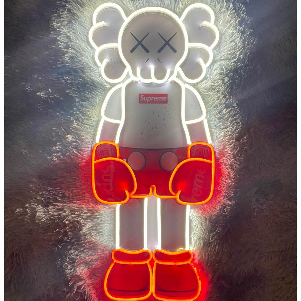 Tranh bearbrick/ Kaws Kết Hợp Neon Sign Treo Tường Phòng Khách/ Game ...