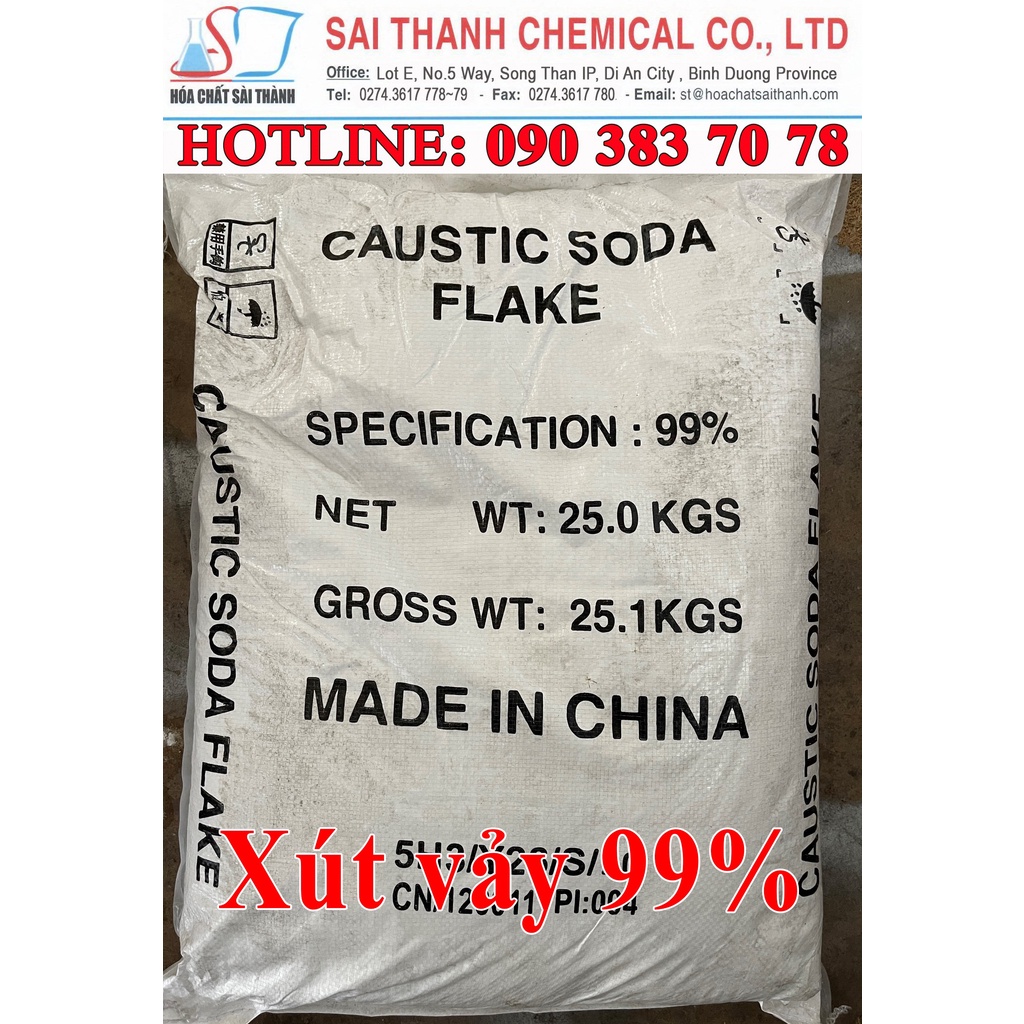 Caustic soda flake- Xút vảy 99% | Shopee Việt Nam