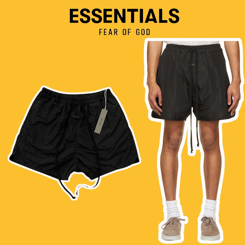 ⚡️[Mirror Quality] - Quần short FEAR OF GOD Black Nylon Track Shorts ...
