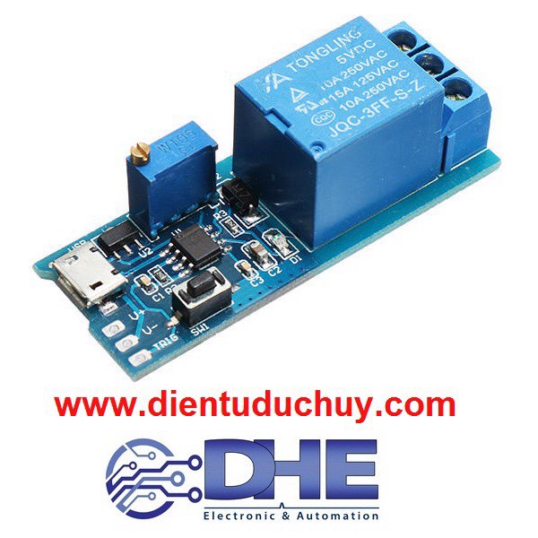 MODULE TẠO TRỄ/TIMER/DELAY TỪ 0 - 24S, NGÕ RA RELAY, ĐIỆN ÁP RỘNG 5- 30 ...