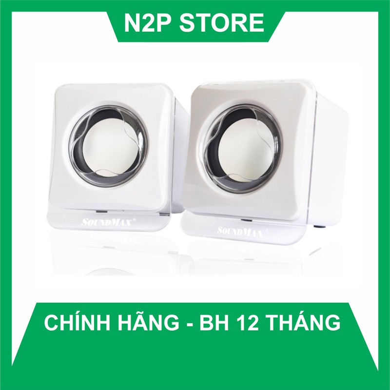 Loa máy tính vi tính laptop Soundmax A120 - USB (Trắng) (Hãng phân phối ...