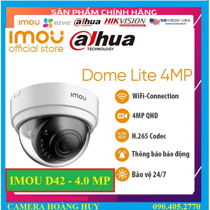Camera IP Wifi Imou D42P Trong Nhà 4Mp QHD Chuẩn Nén H265+ Chính Hãng ...