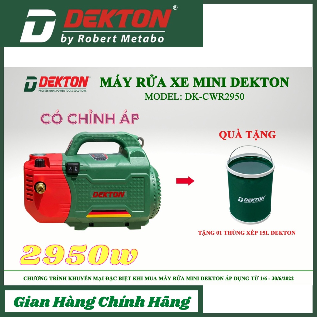 Máy rửa xe có chỉnh áp Dekton DK-CWR2950,công suất 2950W | Shopee Việt Nam