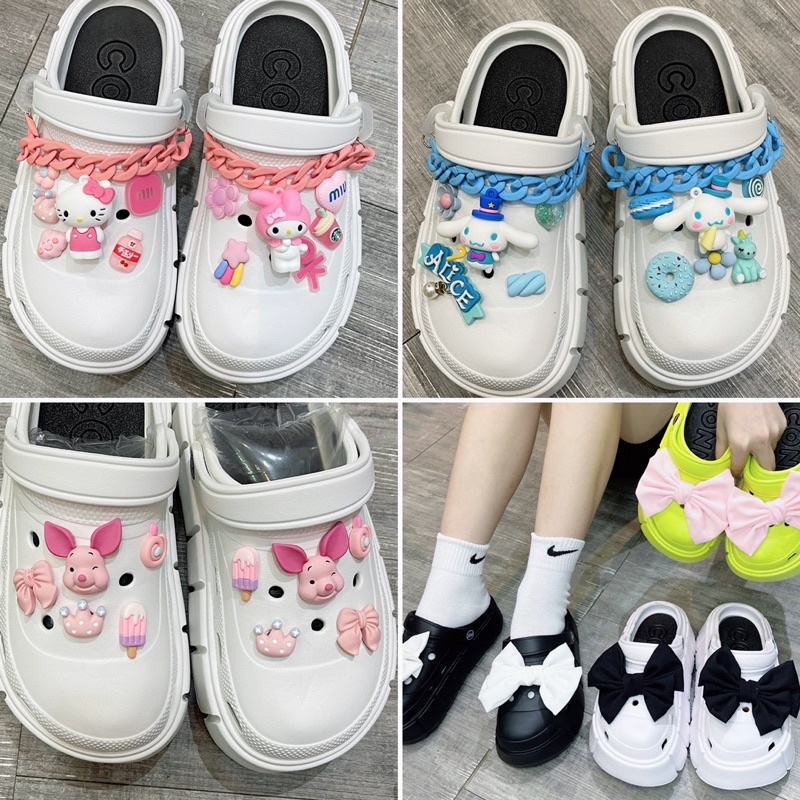 Nút gắn dép Crocs 3D Jibbitz Charm Sticker dễ thương cài dép Sục ...