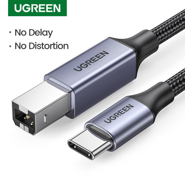 Cáp USB C to USB B máy in Ugreen 80805 80807 80808 US370,tốc độ truyền ...