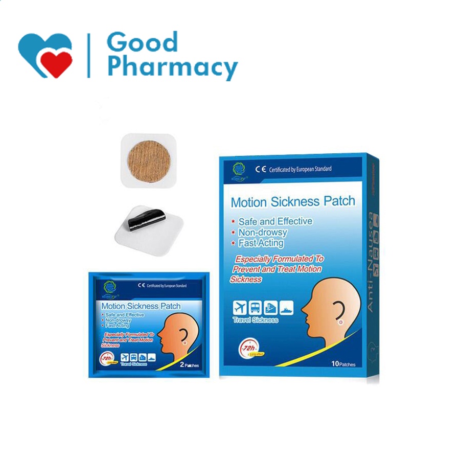 Miếng dán chống say tàu xe Motion Sickness Patch - Giảm chóng mặt, mệt ...
