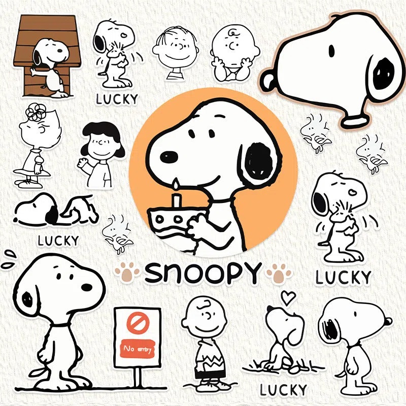 Hoạt Hình Nhãn Dán Trang Trí Đa Năng Hình Chú Chó snoopy Dễ Thương ...