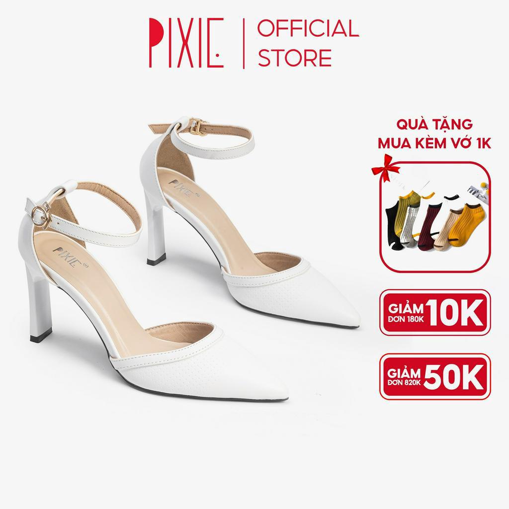 Giày Cao Gót 8cm Bít Mũi Quai Hậu H107 Pixie | Shopee Việt Nam