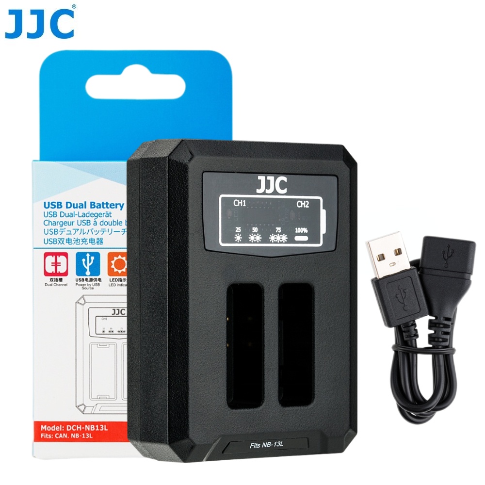 Thiết bị sạc pin máy ảnh JJC NB-13L khe cắm kép cho Canon NB13L SX740 ...