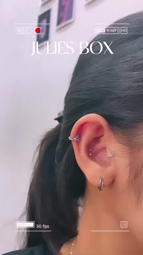 [1 Chiếc] [BẤM] Khuyên Tai Xỏ Nam Nữ Hoop Wings Helix Upper Lobe Unisex ...