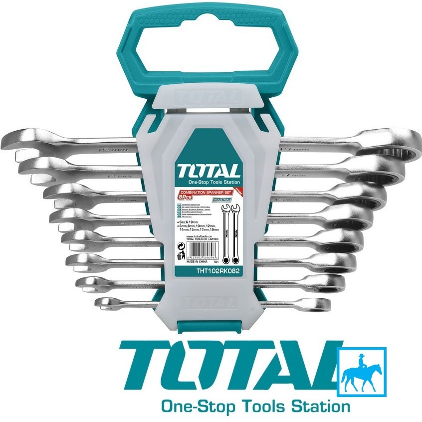 Total Bộ 8 cờ lê vòng miệng 6-19mm THT102286 HKSPA1088 | Shopee Việt Nam