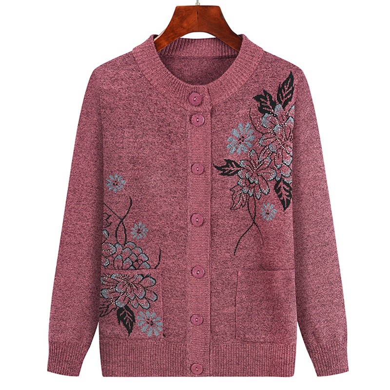 áo Khoác Len Cardigan Trung Niên Nữ Cho Bà Cho Mẹ áo Len Dệt Kim Thêu Hoa Cao Cấp Shopee Việt Nam