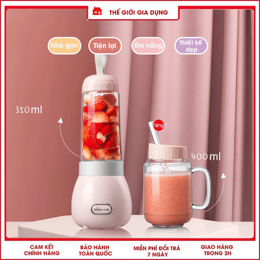Máy xay sinh tố mini cầm tay Bear LLJ-C04W1 công suất 150W | Shopee Việt Nam